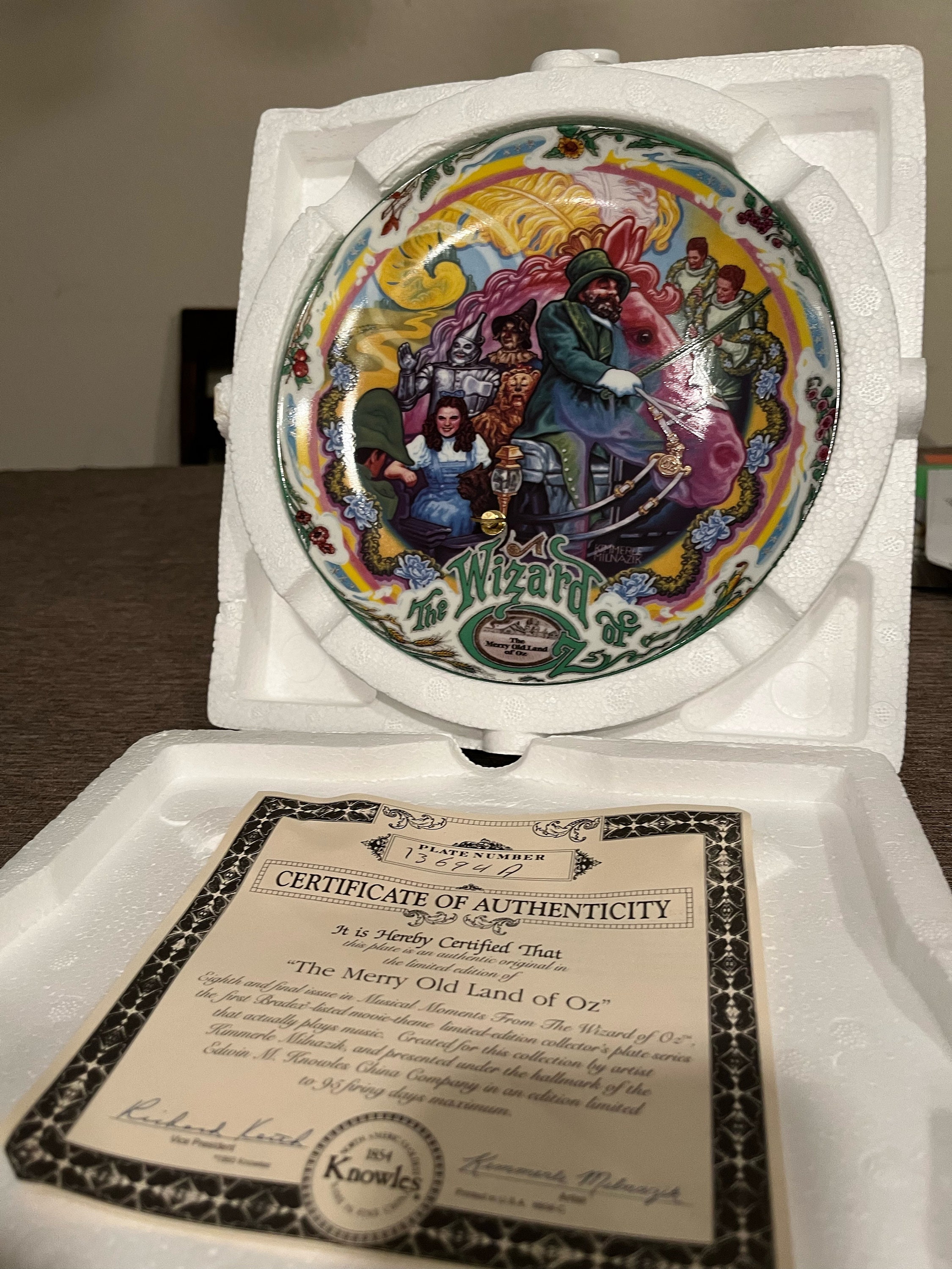 Collectible Wizard of Oz Plates Musical - Etsy