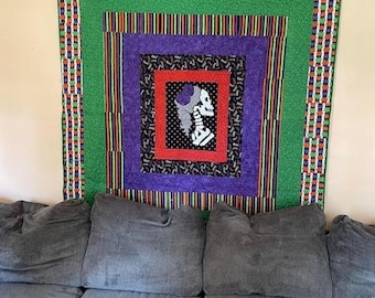 NEW Handmade 60"x 76" Halloween Skeleton Quilt - Etsy