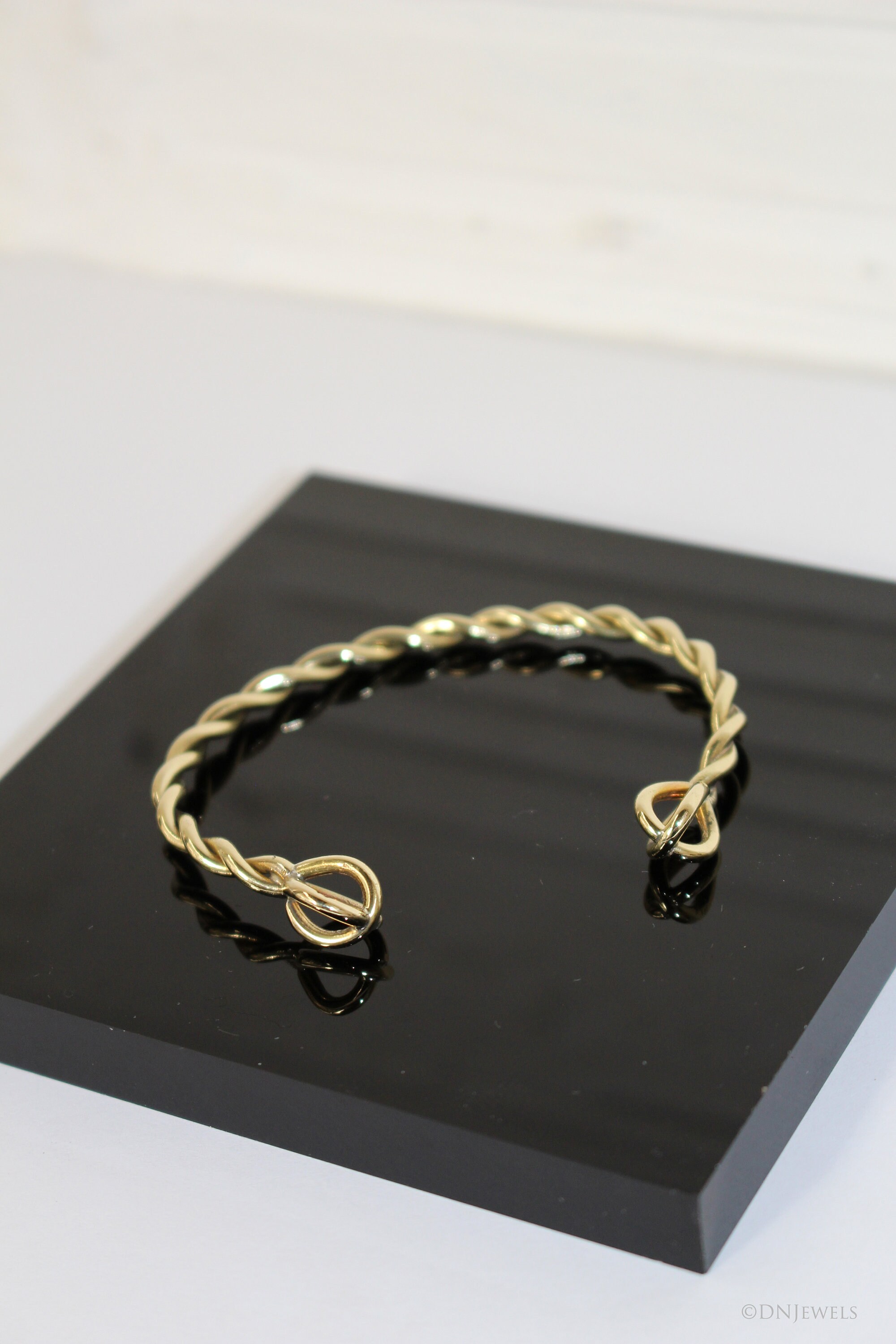 Twisted Brass Rush Bracelet - Etsy UK