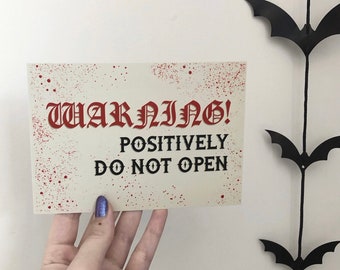Positively Do Not Open Sign - Etsy
