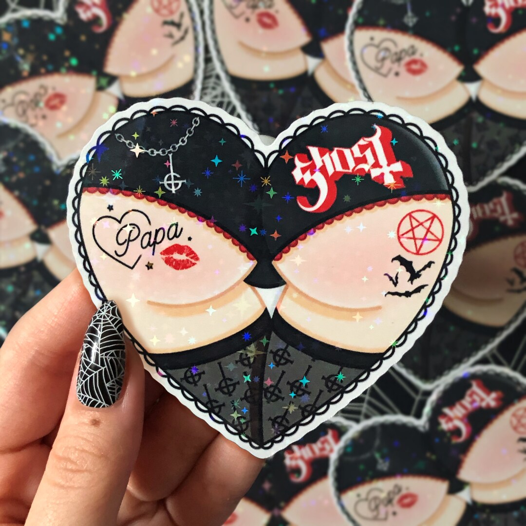 Ghost sinful Sister Holographic Booty Sticker the Band Ghost Papa ...