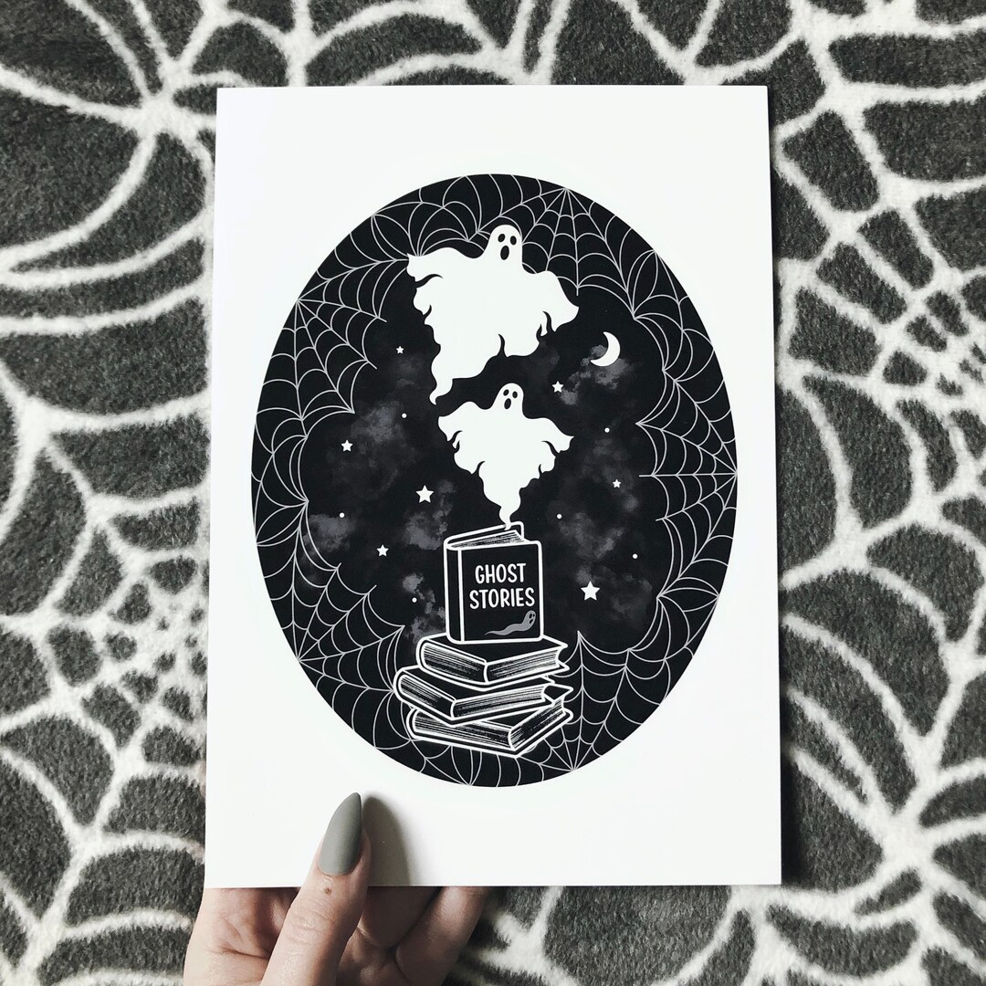 A5 “ghost Stories” Art Print |||| Goth Spooky Gothic Creepy Cute ...