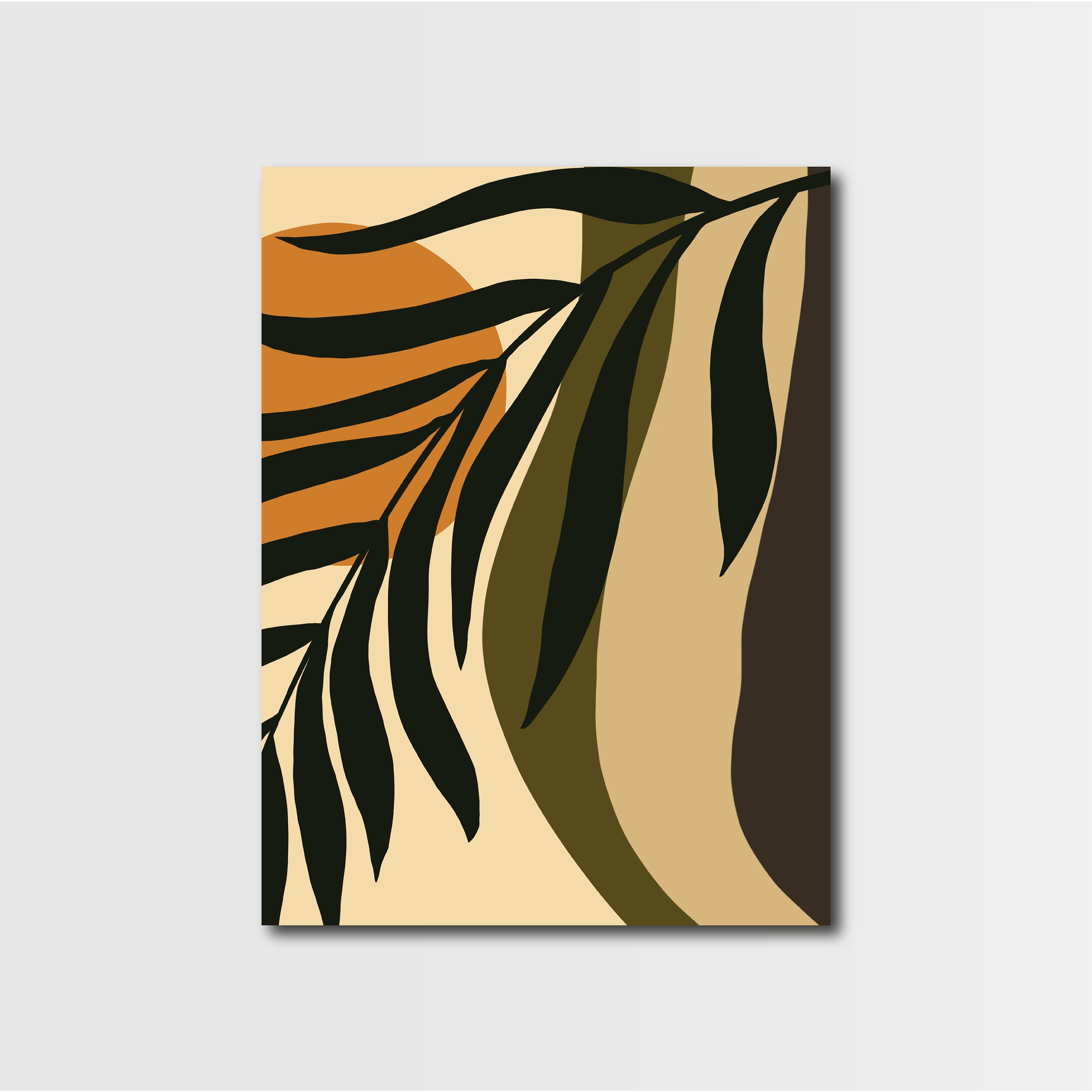 Palm Fronds Art Print,modern Palm Poster,abstract Tropical Wall Art ...