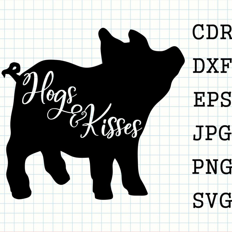 Hogs and Kisses Svg - Etsy