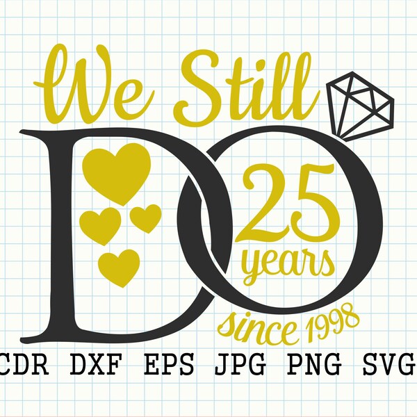 25th Anniversary Svg - Etsy