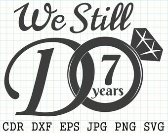 7th Anniversary Svg | Etsy