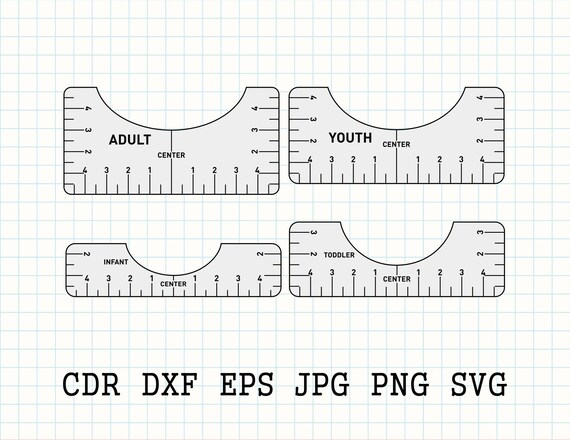 Shirt alignment svg tshirt alignment tool t-shirt ruler svg | Etsy