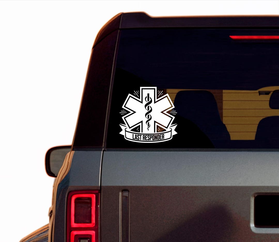 Last Responder Vinyl Decal, Funeral Car Sticker, Coroner Decal, Coroner ...