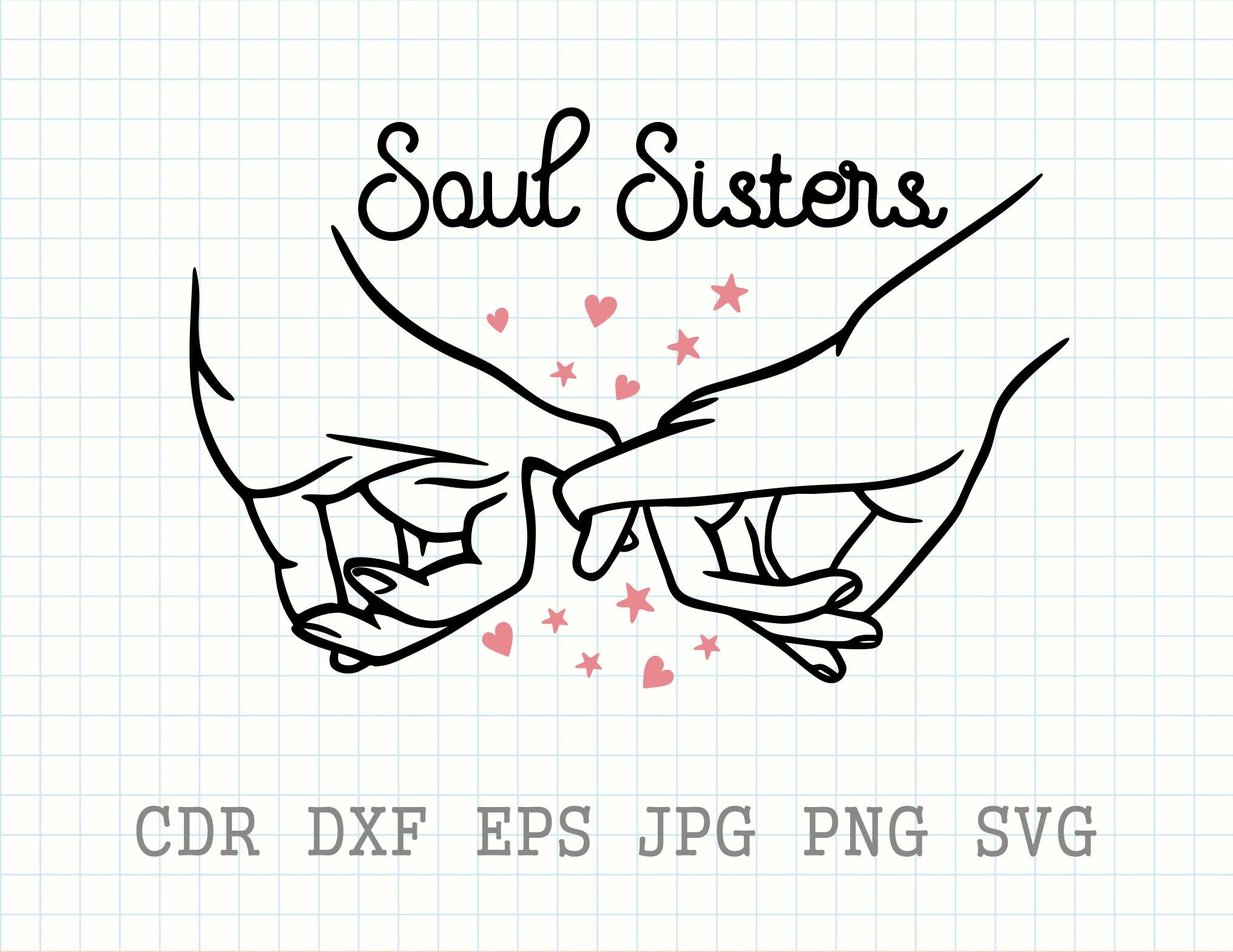 Soul Sisters Svg Best Friend Printable Clipart Unbiological - Etsy ...