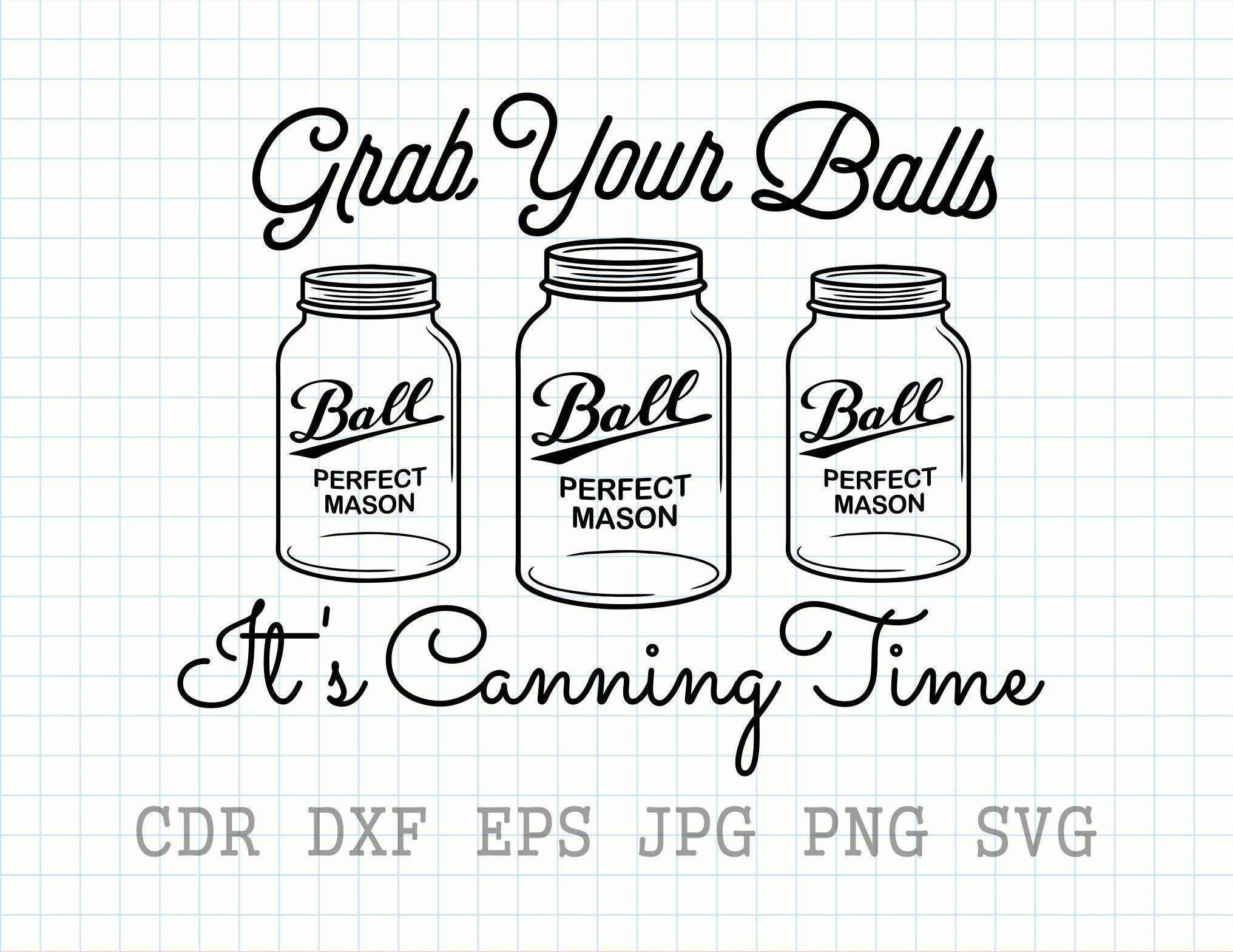 Grab your Balls it Canning season SVG Love Canning svg Floral Flowers ...