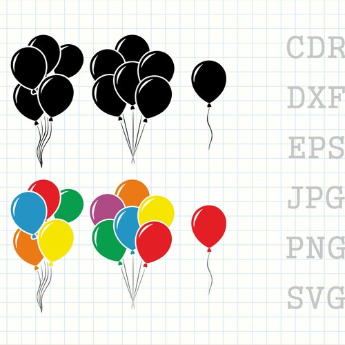 Balloon Svg Hot Air Balloons Svg Birthday Air Balloon Print - Etsy