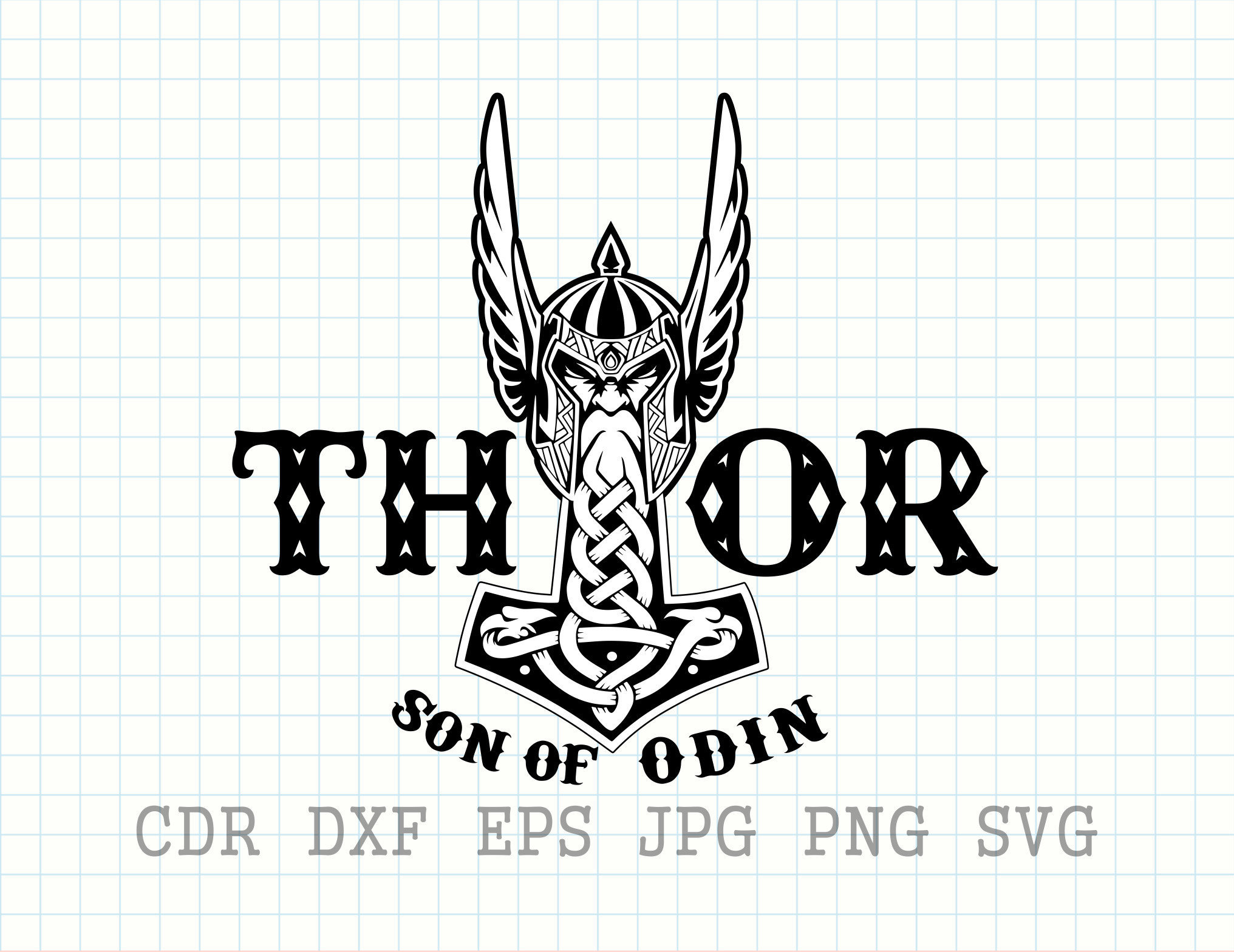 Thor Svg, Victory or Valhalla Svg, Vikings Clipart, Viking Warrior Svg ...