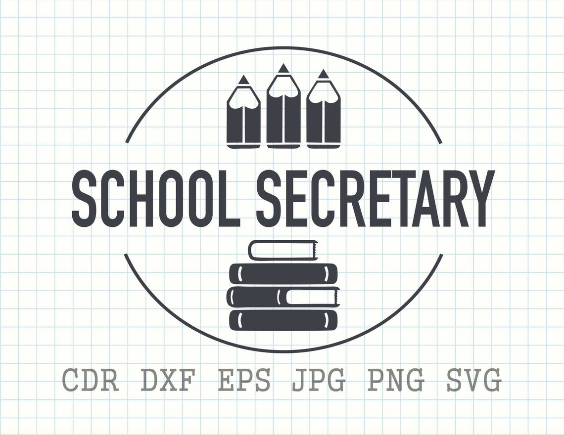 School Secretary Svg Cut File Instant Download Secretary - Etsy