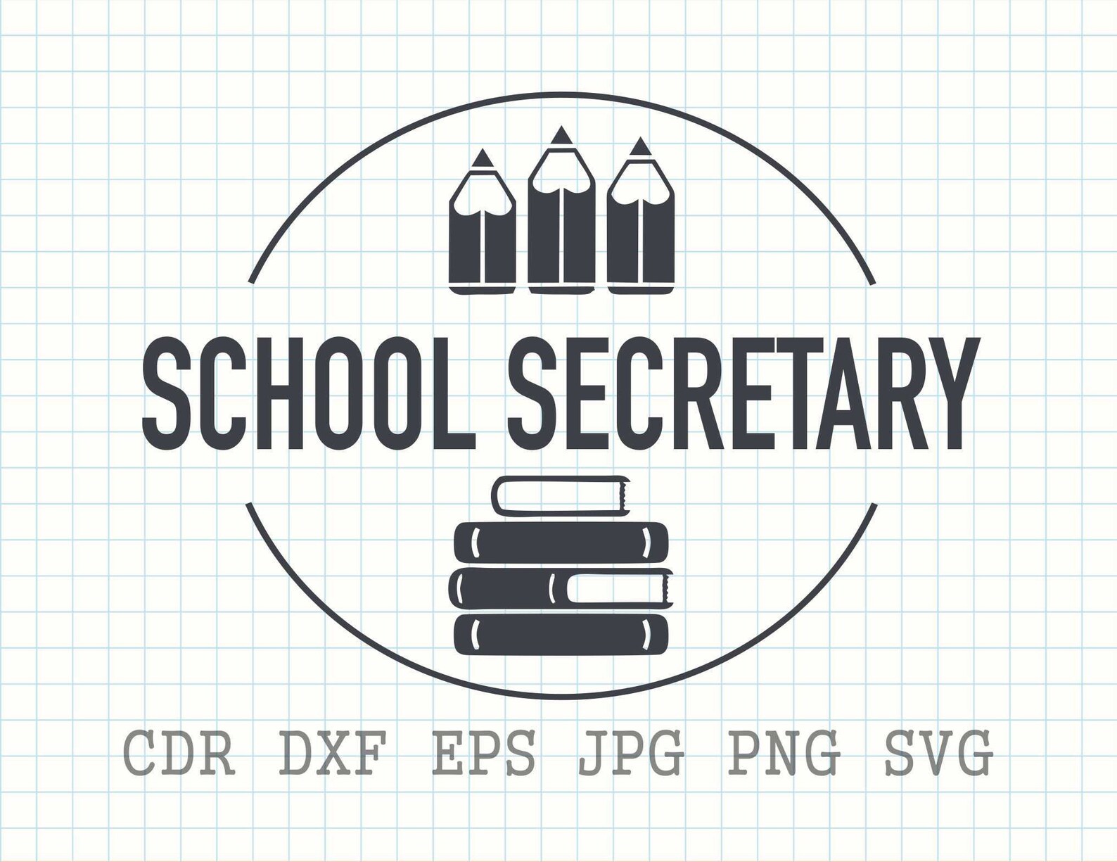 School Secretary Svg Cut File Instant Download Secretary - Etsy