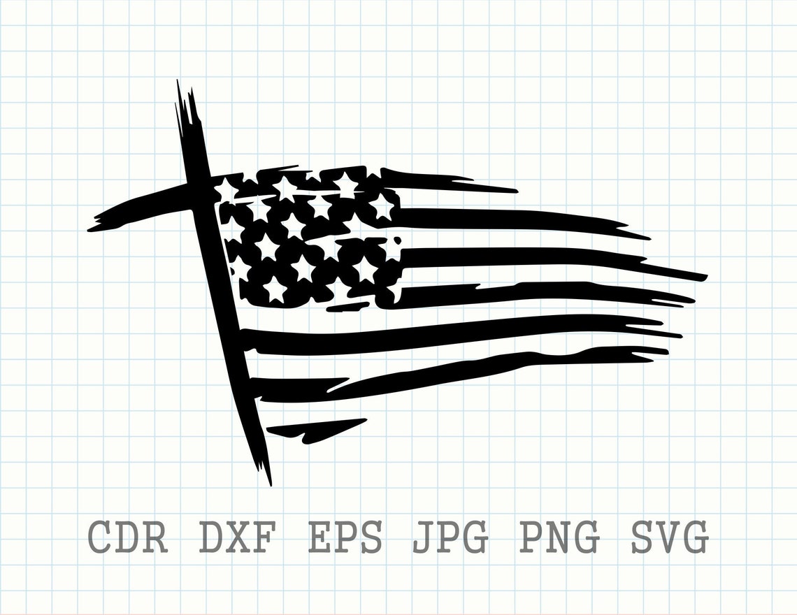 Cross Flag Svg American Flag Svg Us Flag Clipart Patriotic - Etsy Canada