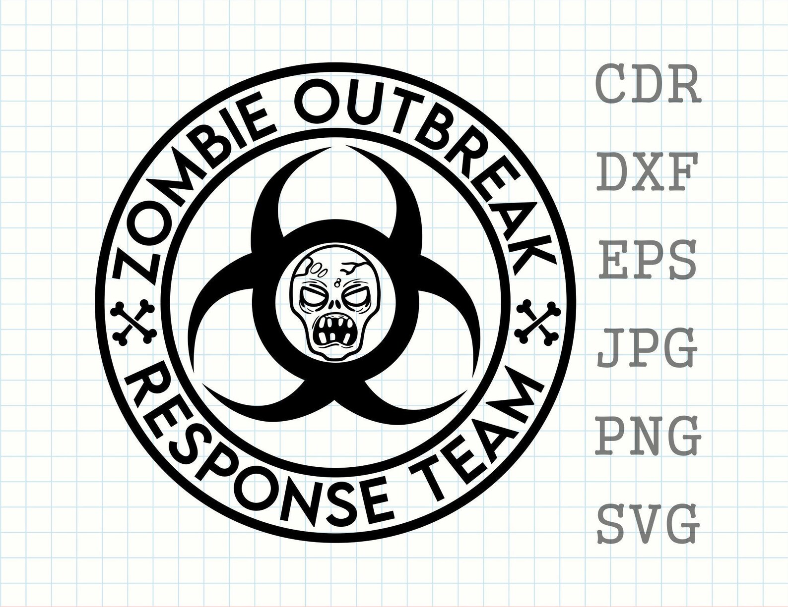 Zombie Outbreak Response Team Svg Walking Dead Svg Zombies | Etsy