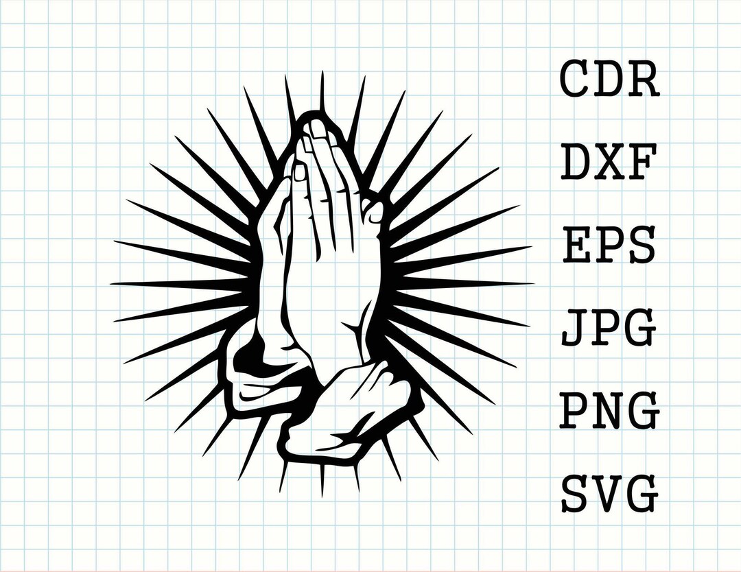 Manos rezando svg, imágenes prediseñadas imprimibles religiosas ...