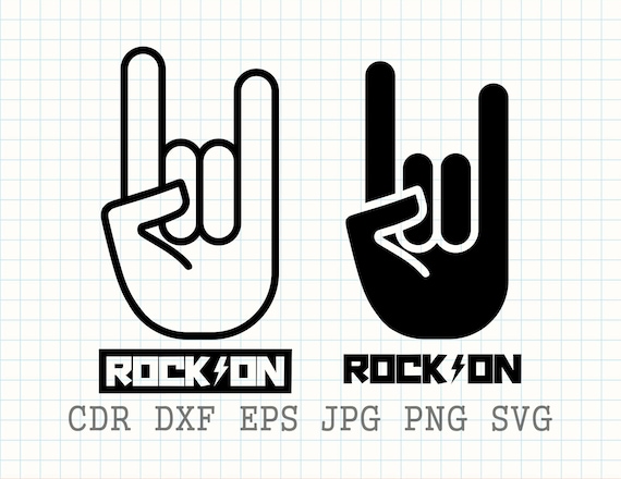 Rock on Svg Hard Rock Svg Music Clipart Rock N Roll Png - Etsy UK