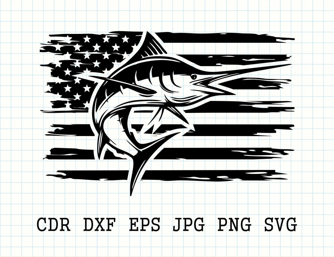 Marlin Svg, Marlins Svg, Fishing Flag Svg, Fish Shirt Png, Fishing ...