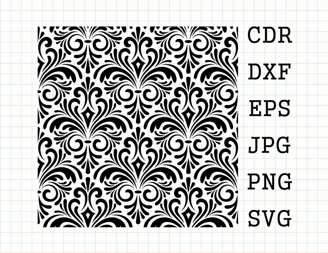 Tooled Leather Svg, Vector Seamless Floral Pattern, Digital Flowers ...