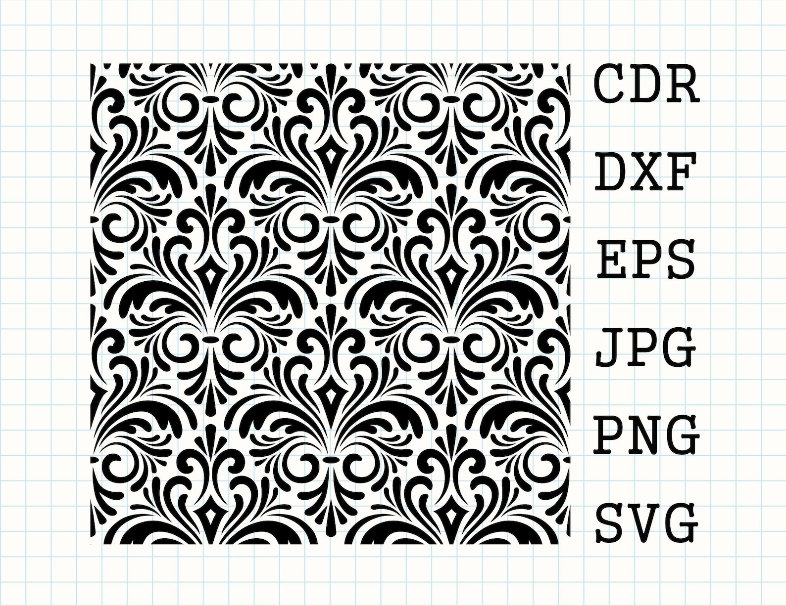 Tooled Leather Svg, Vector Seamless Floral Pattern, Digital Flowers ...