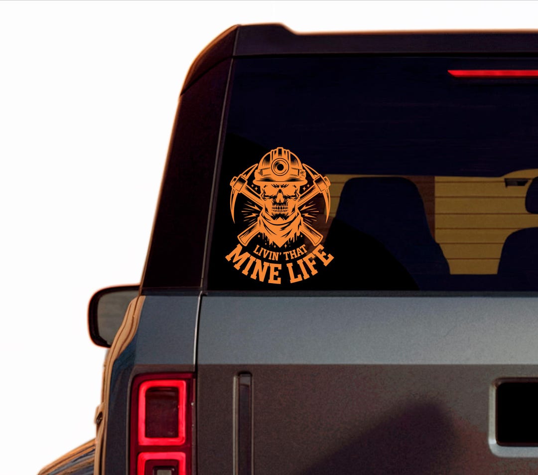 Coal Miner Vinyl Decal, Miner Dad Car Sticker, Coal Mining Dad Decal ...
