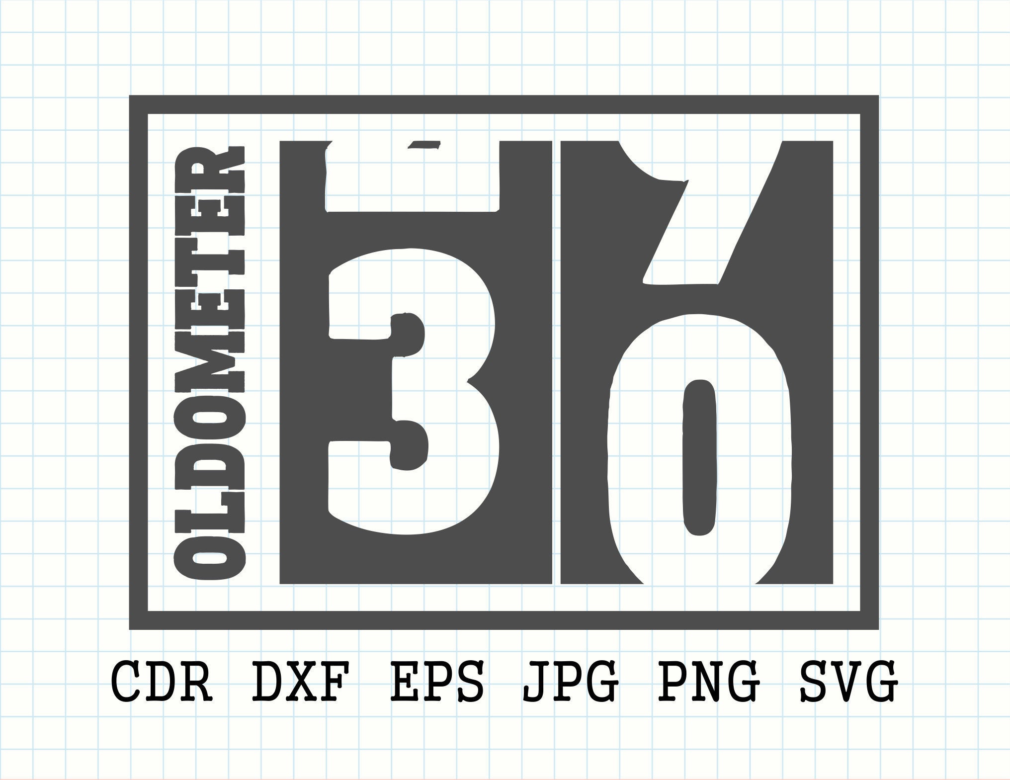 Oldometer 30 years 30th birthday svg 30 years old svg | Etsy