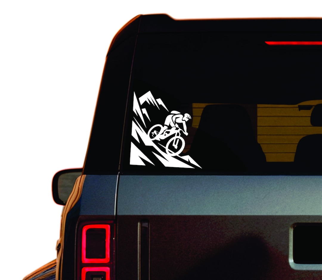 Mountain Bike Vinyl Decal, Off-road Bicycle Car Sticker, Extreme Bike ...