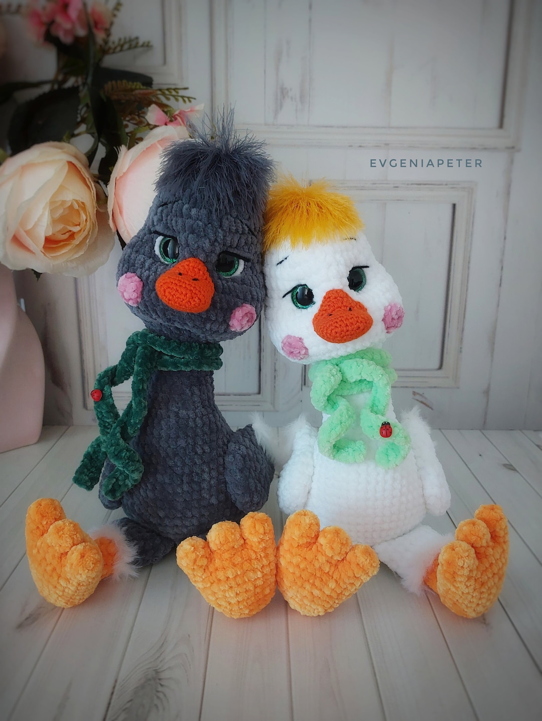 Goose Plush Goose Plush Toy Cuddly Toy Duck Plush Duck Crocheted Toy ...