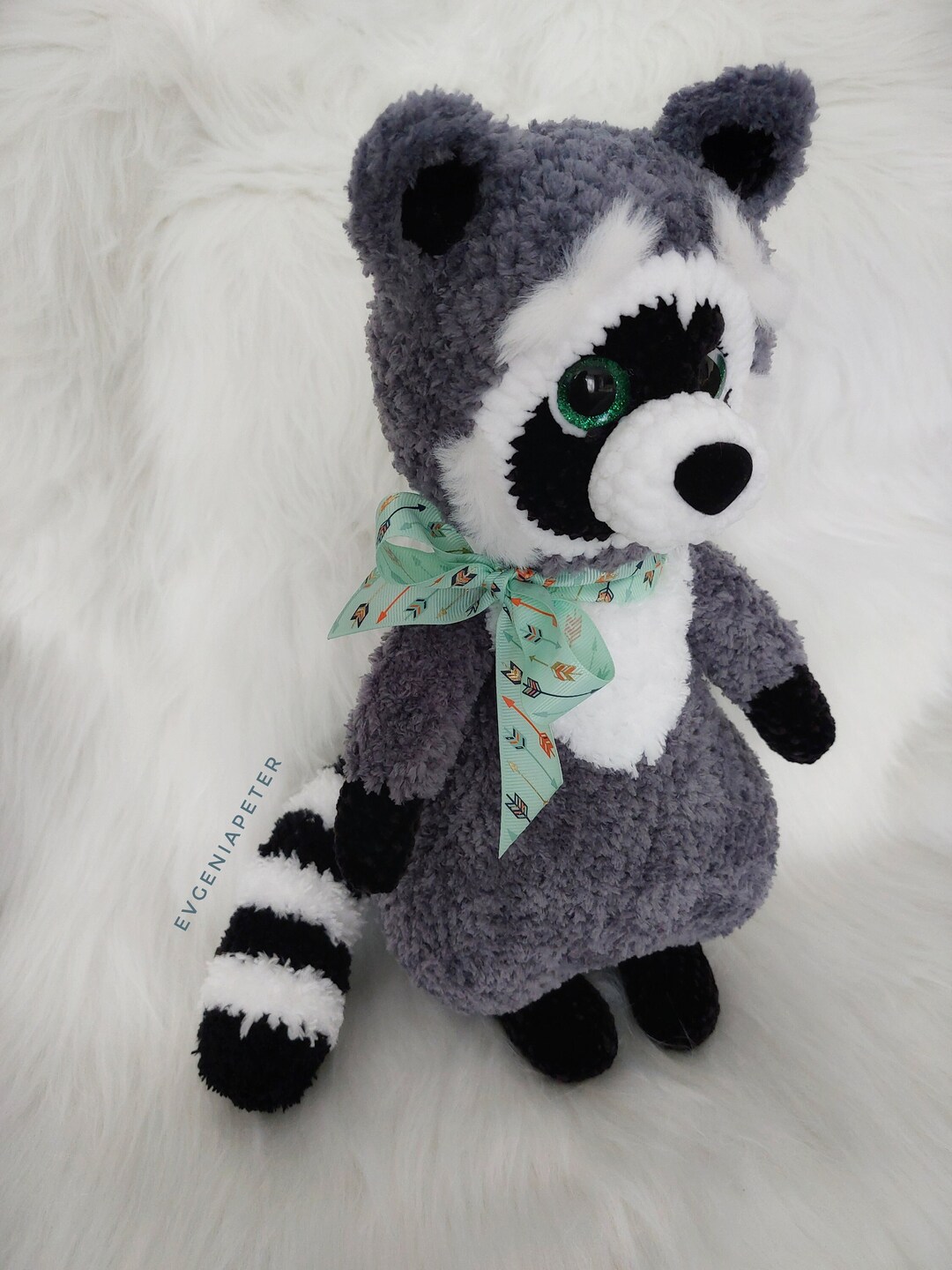 Raccoon, Plush Toy, Stuffed Animal, Crochet Toy, Gift, Birthday Gift ...