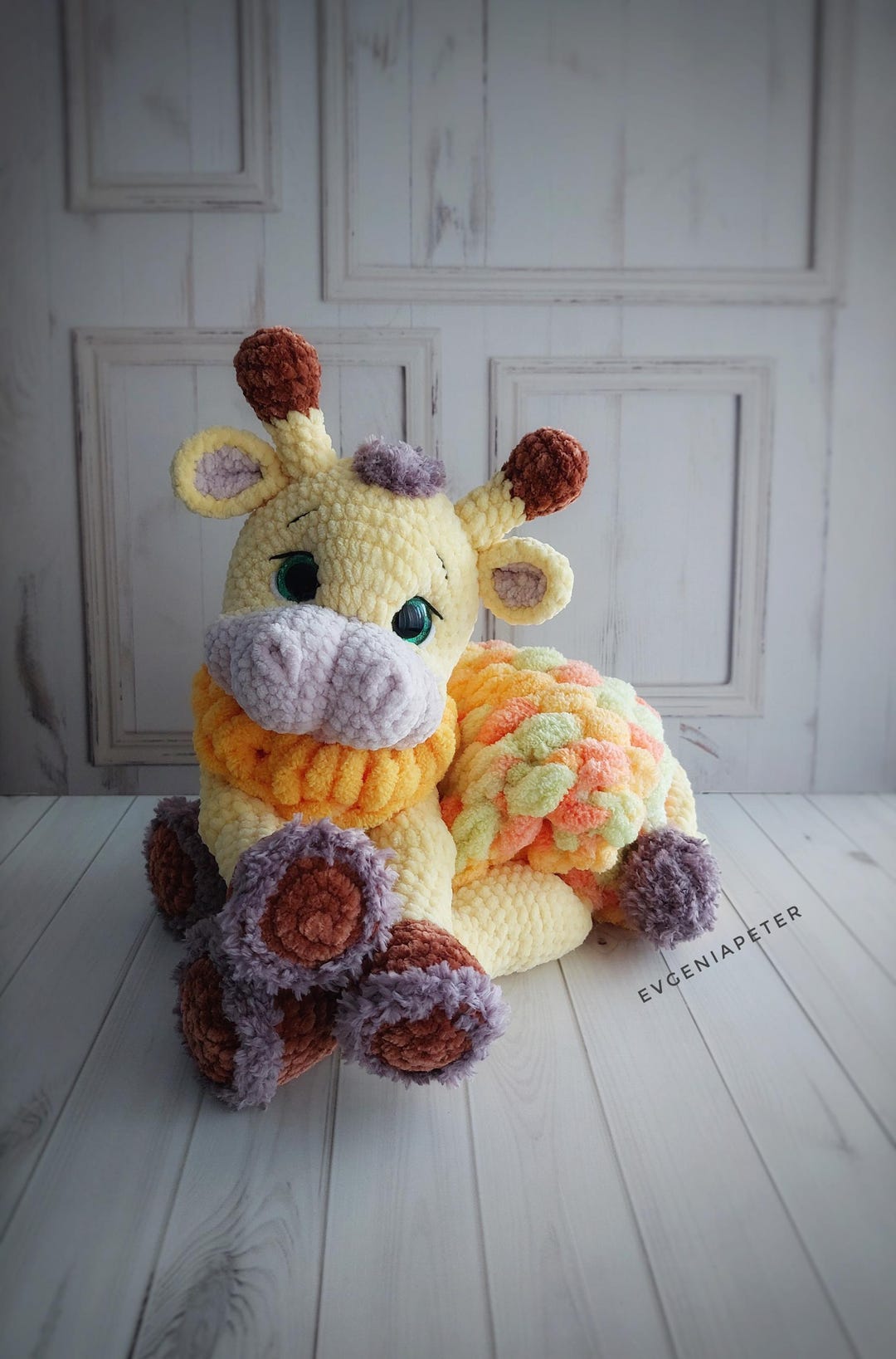 Handmade Plush Giraffe Pajama Holder, Soft Toy & Storage Solution for ...