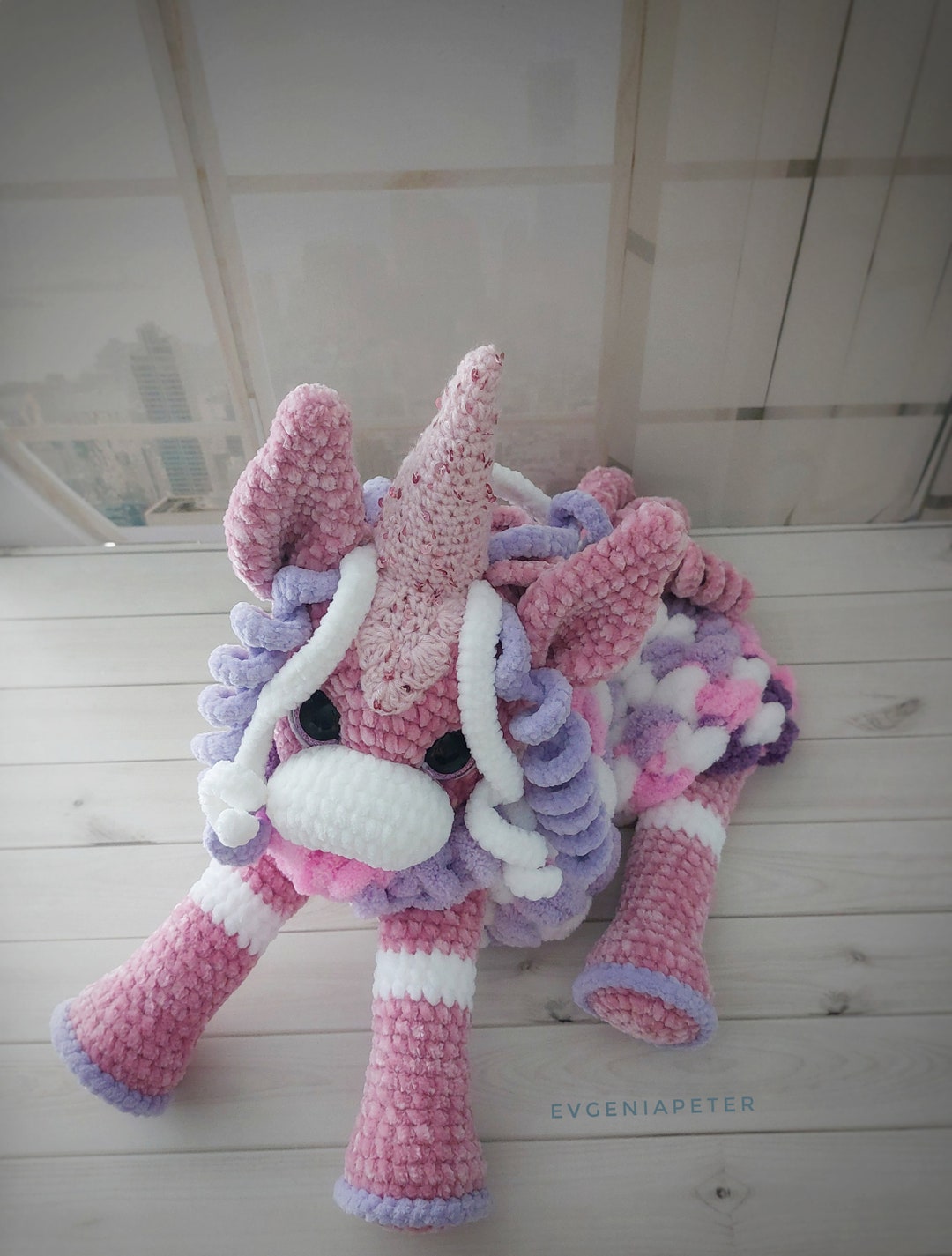 Handmade Plush Unicorn Pajama Holder, Soft Toy & Storage Solution for ...
