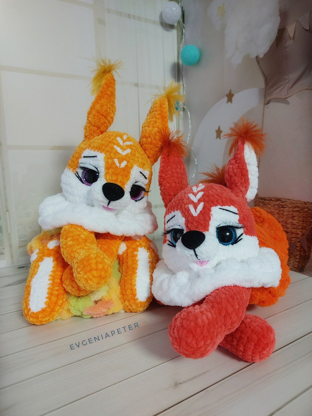 Handmade Plush Squirrel Pajama Holder, Soft Toy & Storage Solution for ...