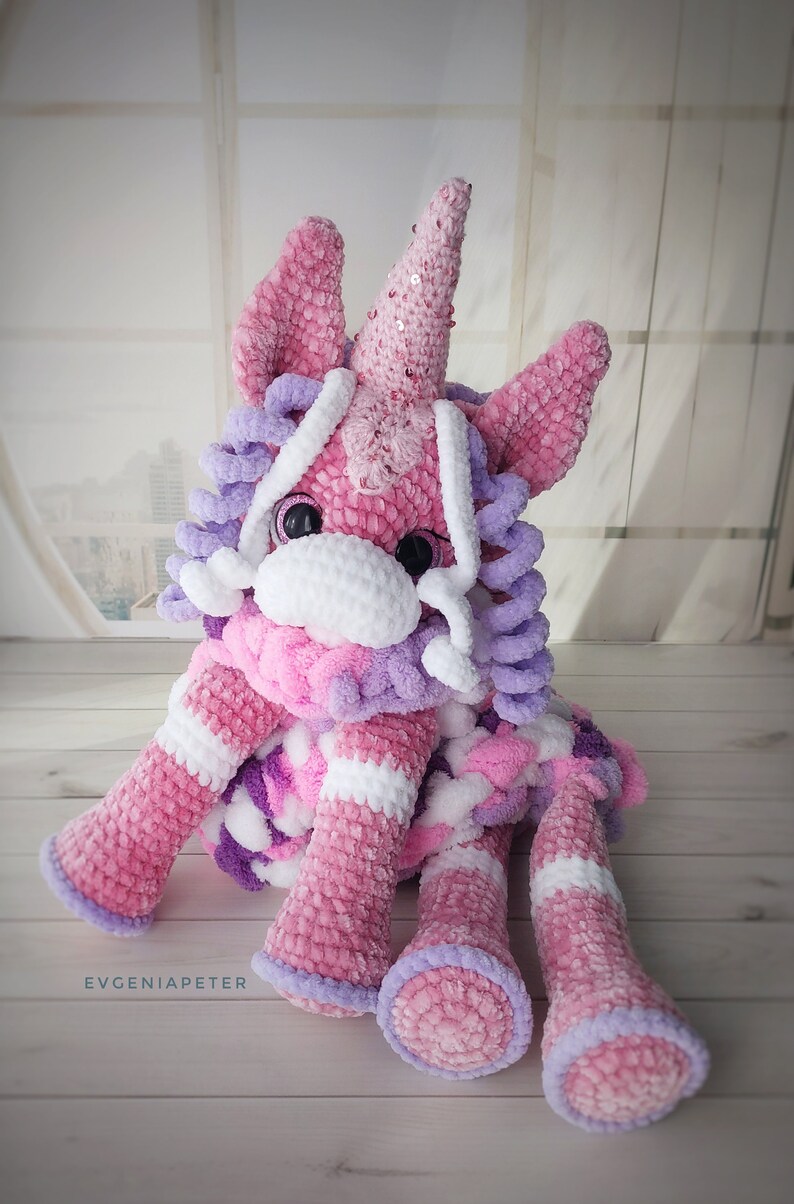 Handmade Plush Unicorn Pajama Holder, Soft Toy & Storage Solution for ...