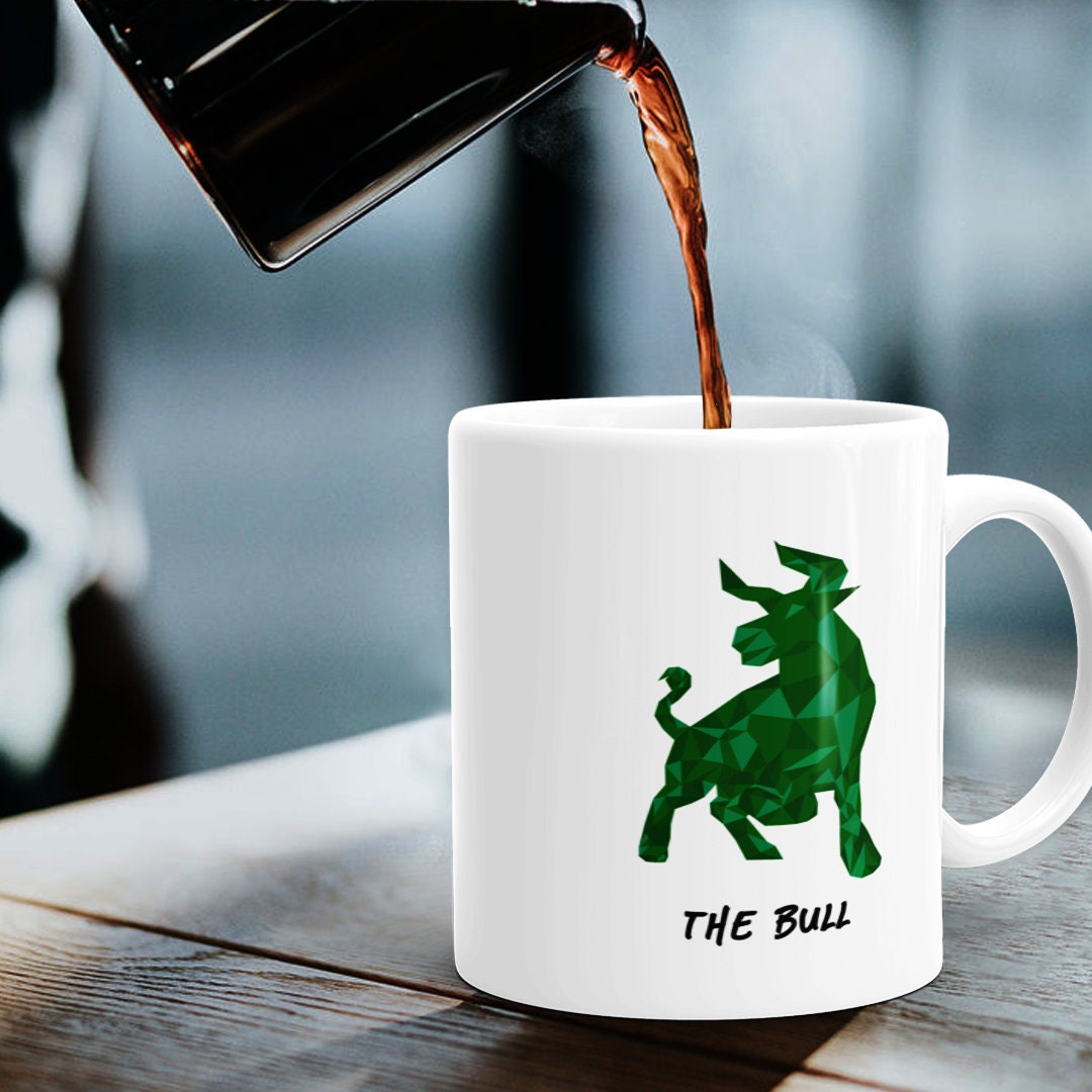 Stock Market Bulls Mug, Stock Market Coffee Mug, Bull Stock Market Gift ...