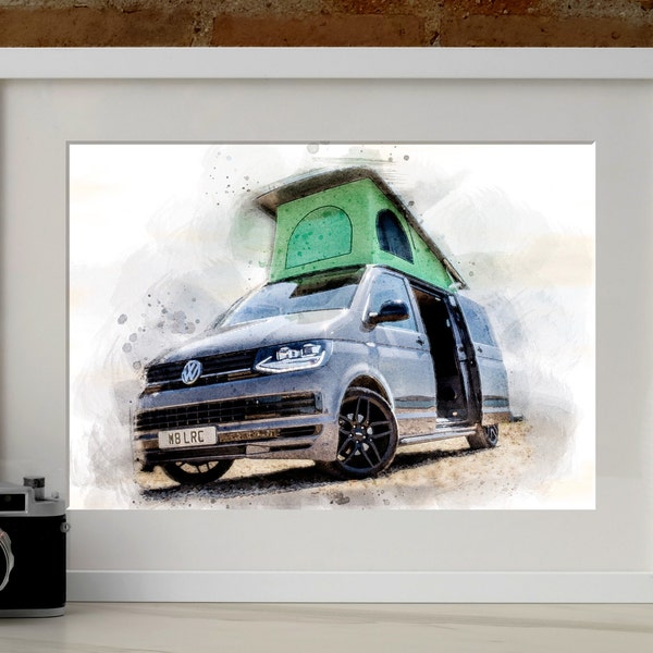 Vw T4 Art Print - Etsy