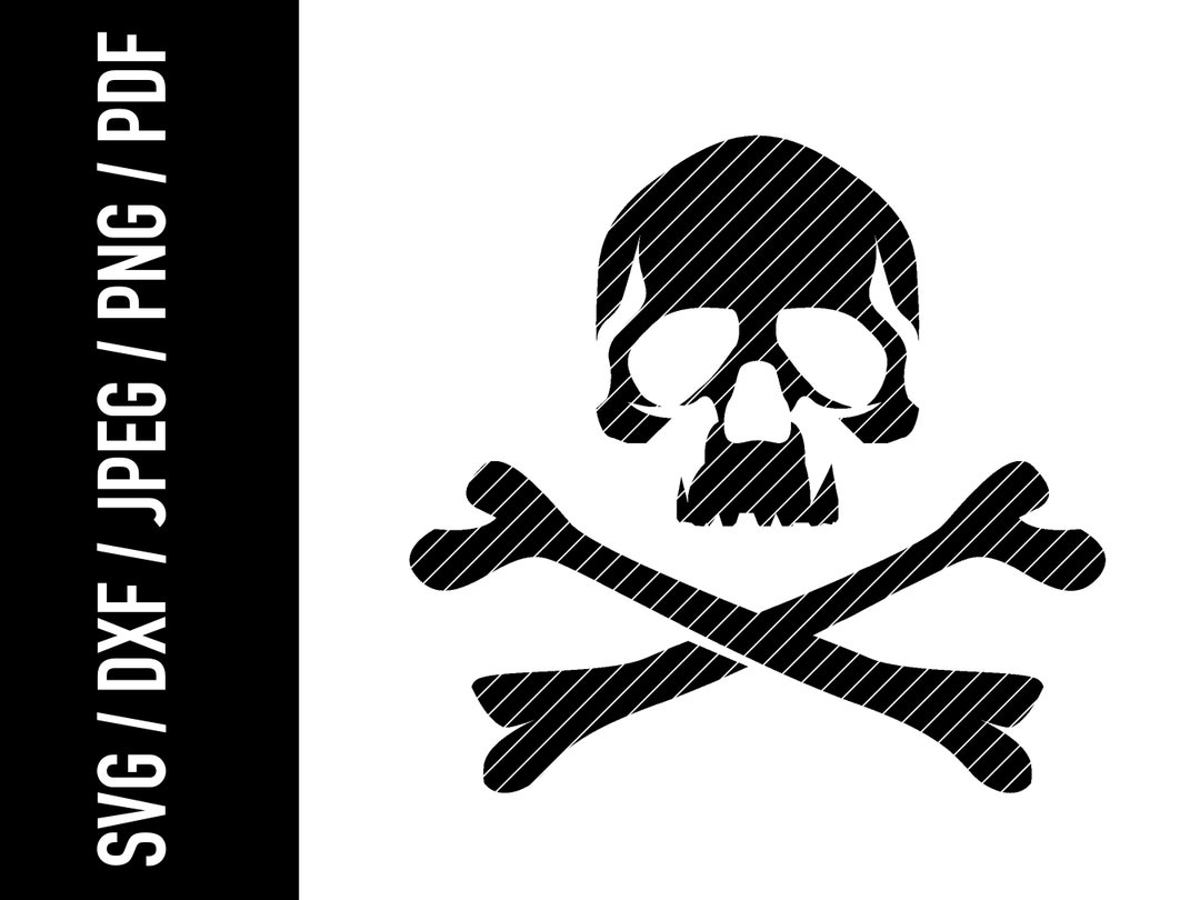 Skull and Crossbones Stencil File Perfect for Easy - Etsy
