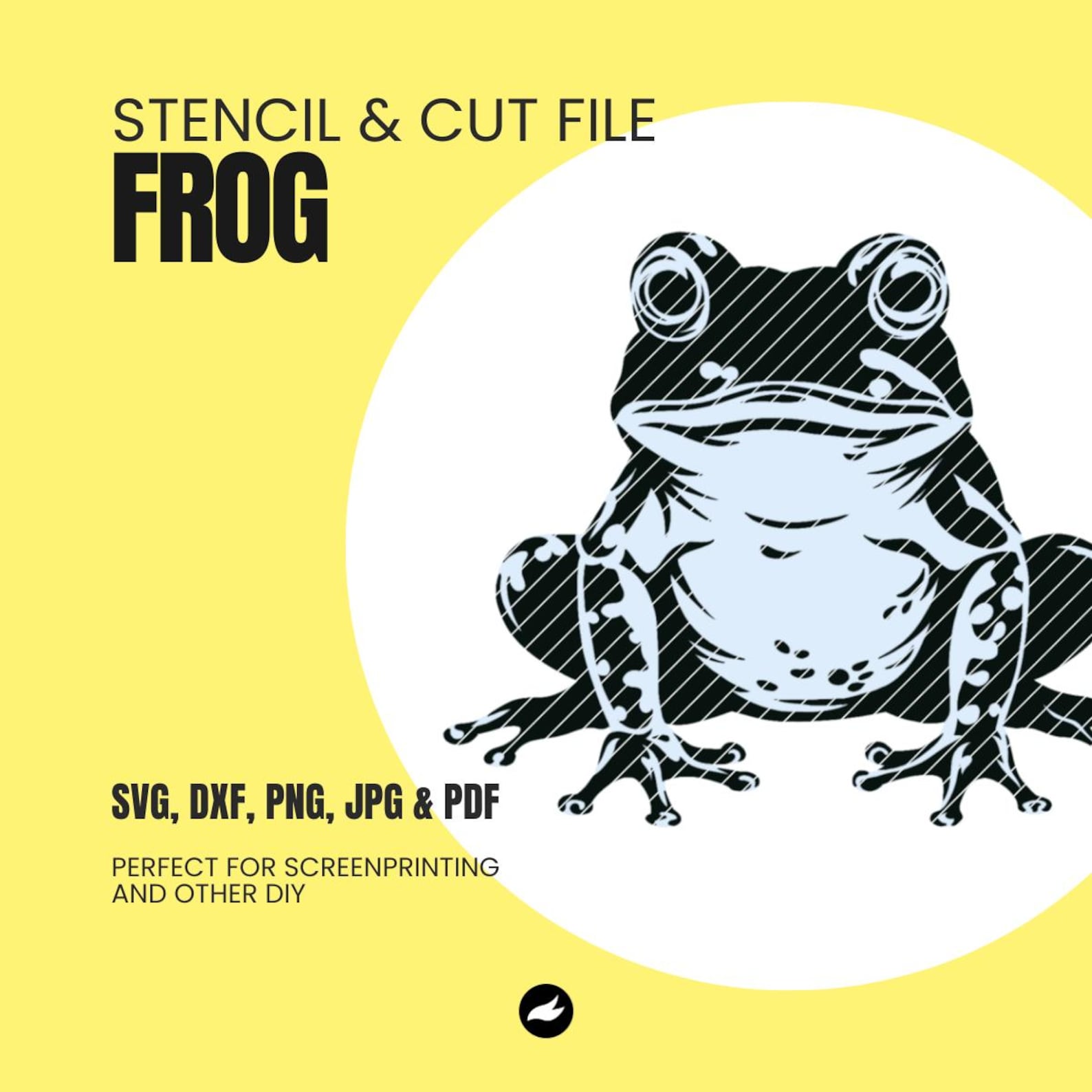 Frog - Stencil/cut File - Perfect for Screenprint, Foils or Other ...