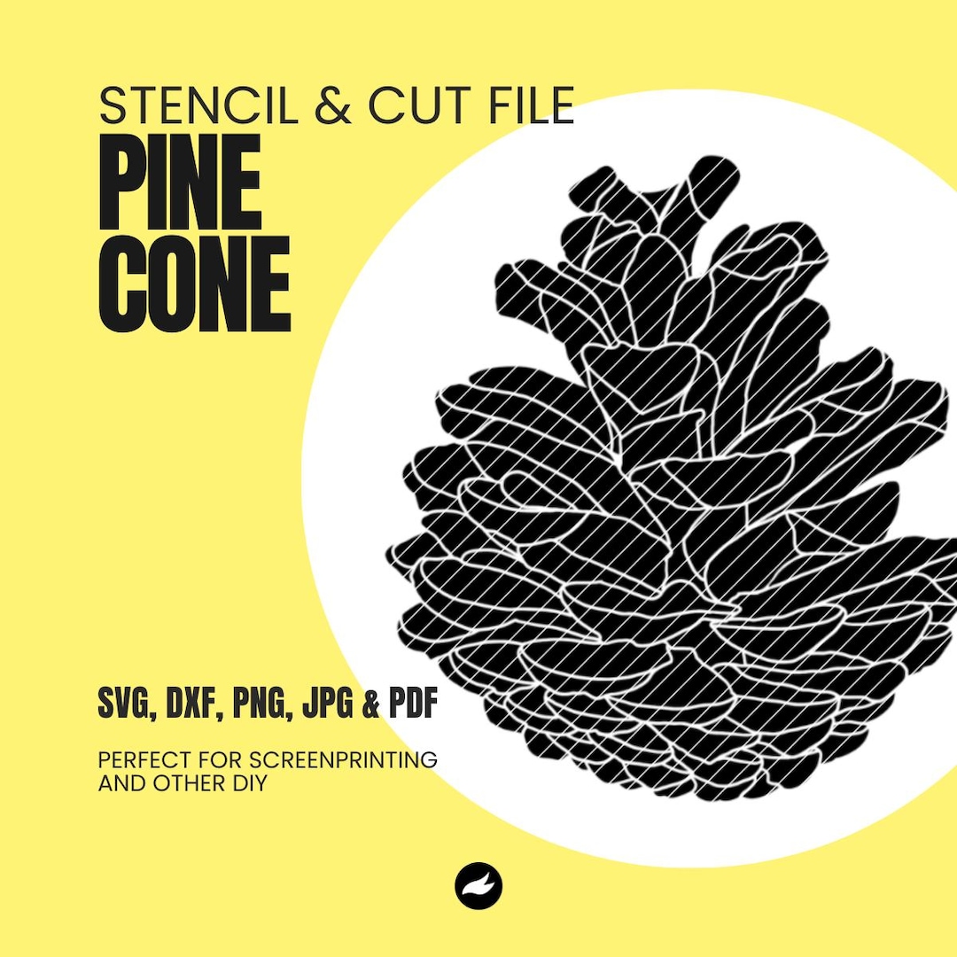 Pine Cone Stencil File - Perfect for Easy Screenprint, Foils or Other ...