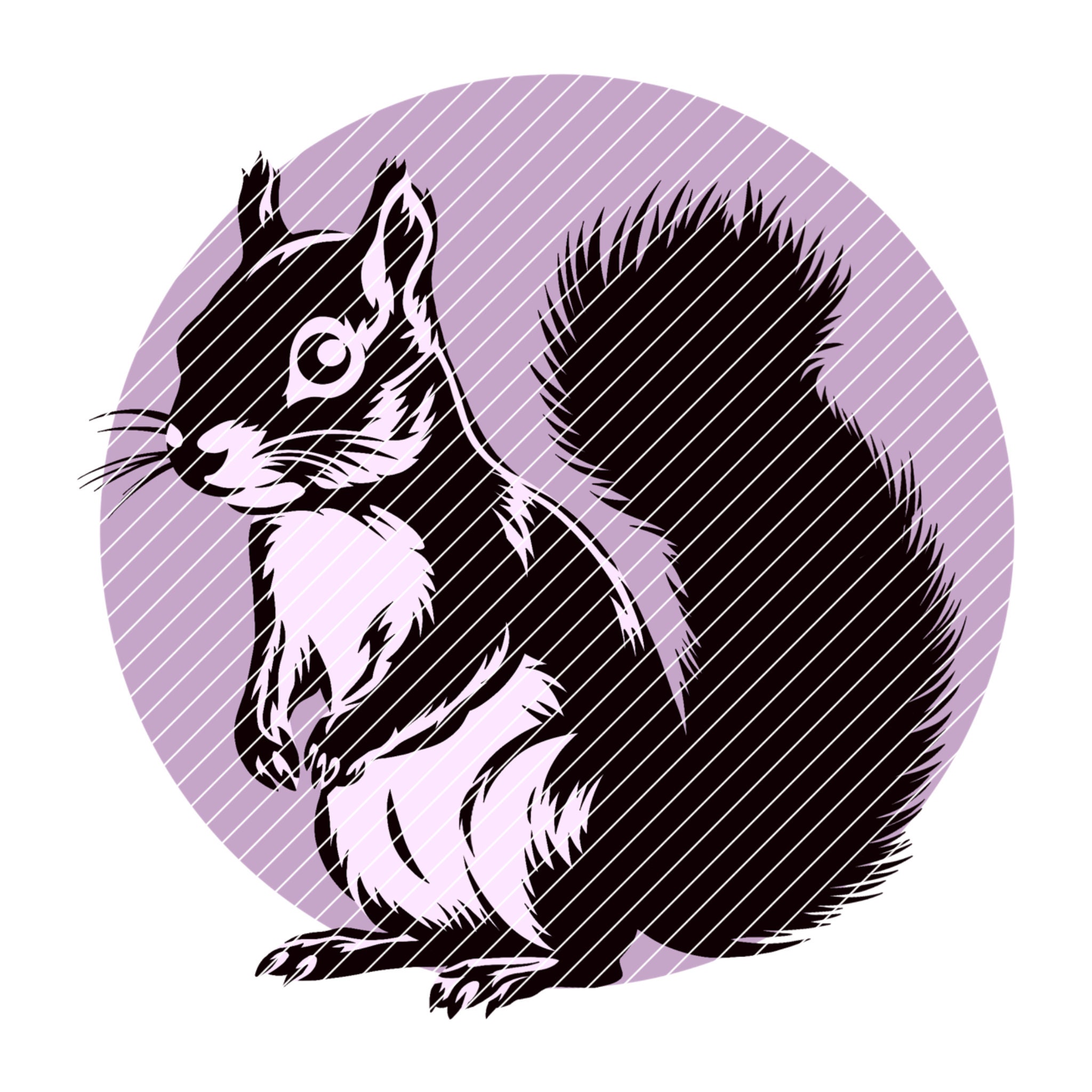 Squirrel - Stencil/cut File - Perfect for Screenprint, Foils or Other ...