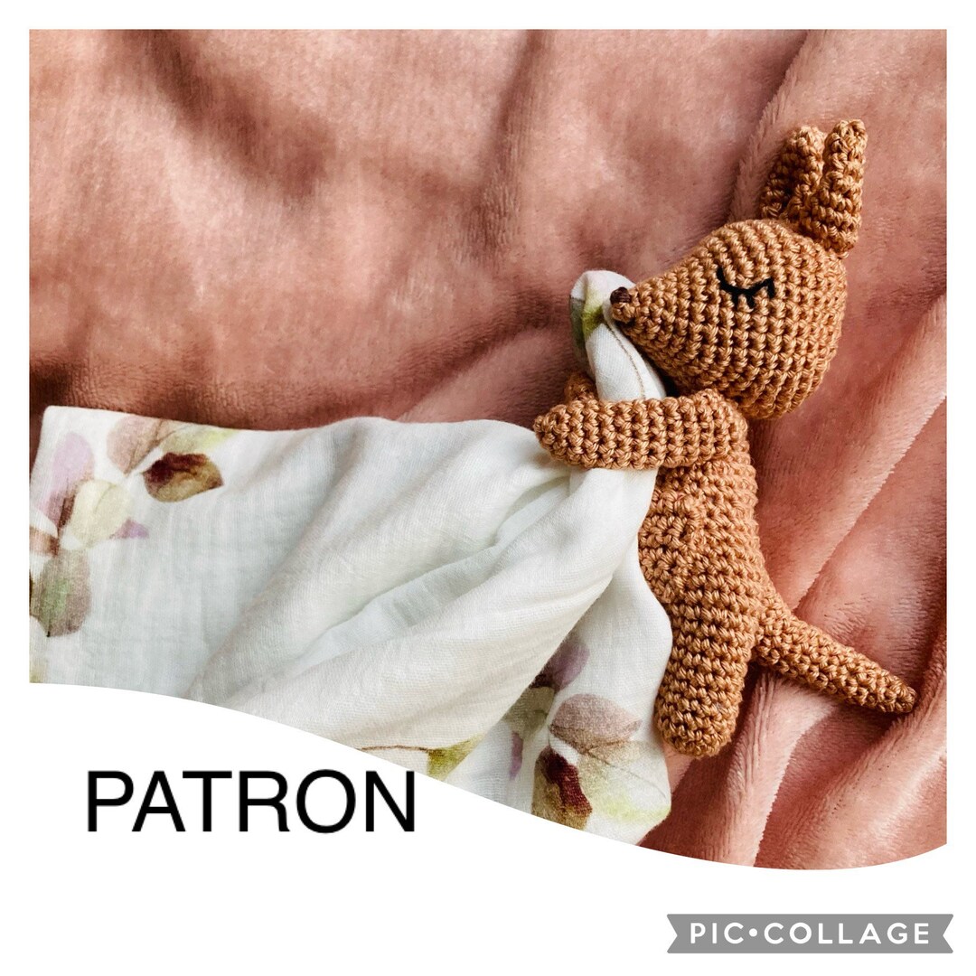 PATTERN Kangaroo Cuddly Toy Crochet Organic Amigurumi Swaddle - Etsy