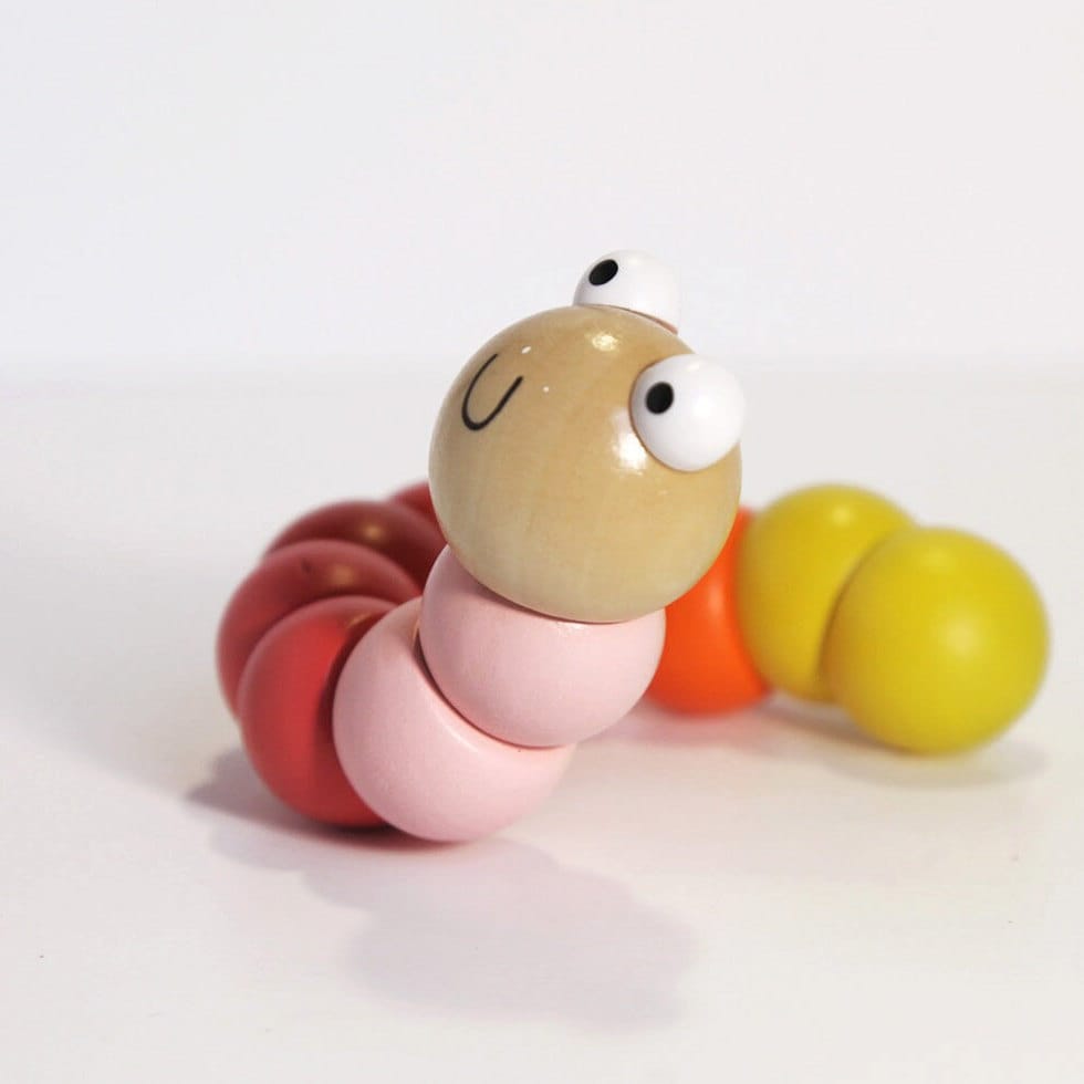 Wiggly Worm Wooden Toy - Etsy