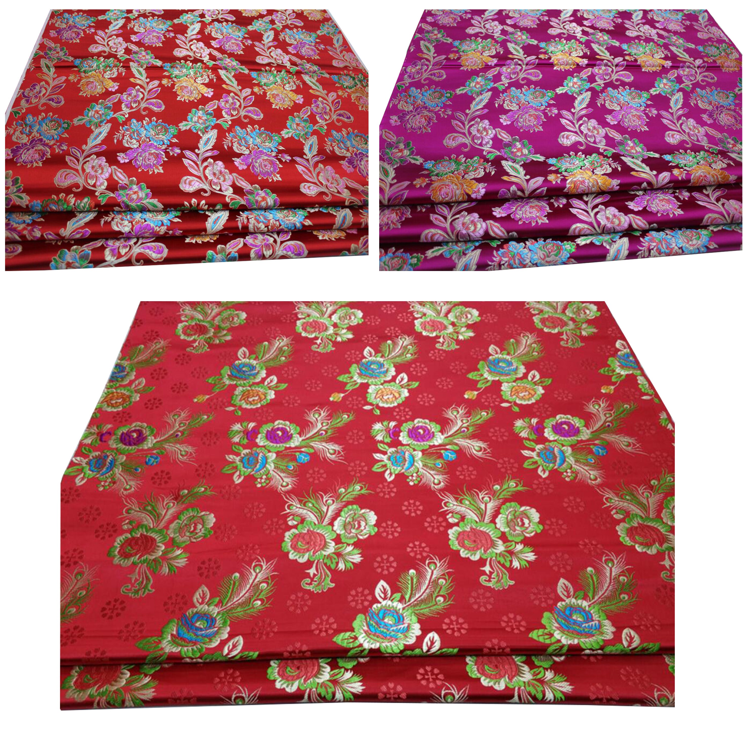 Chinesische Brokat Stoff Material Pfau Rose 200g Sofa weiche - Etsy.de