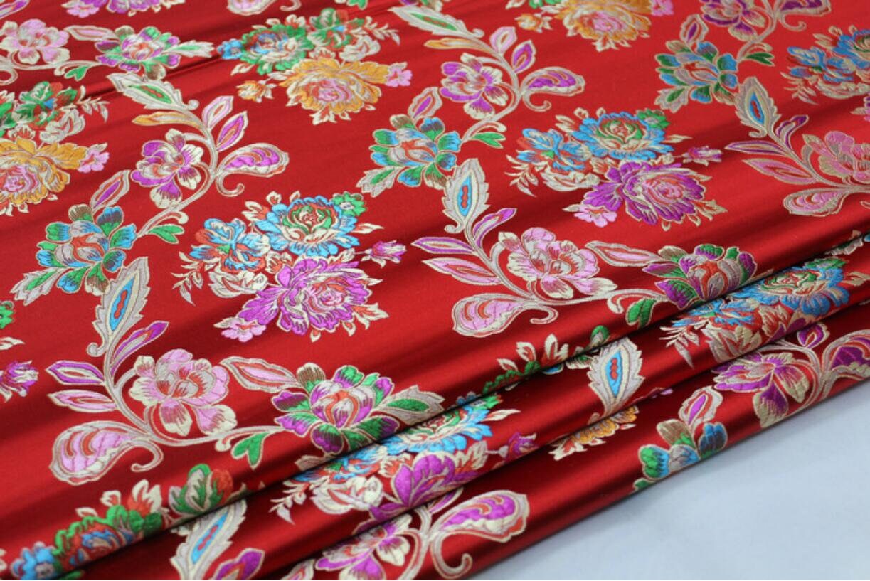 Chinesische Brokat Stoff Material Pfau Rose 200g Sofa weiche - Etsy.de