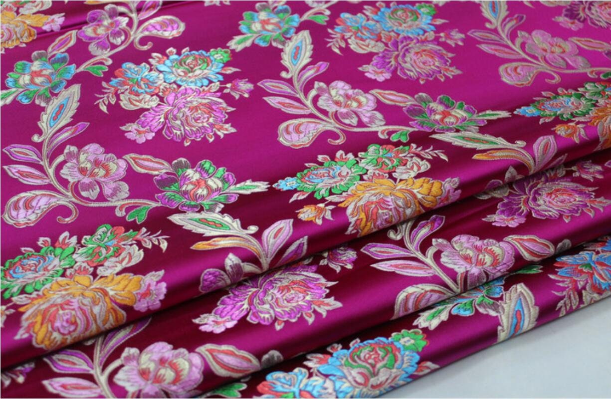 Chinesische Brokat Stoff Material Pfau Rose 200g Sofa weiche - Etsy.de