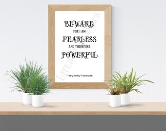 Invention Quote Mary Shelley Literary Poster / Literary - Etsy