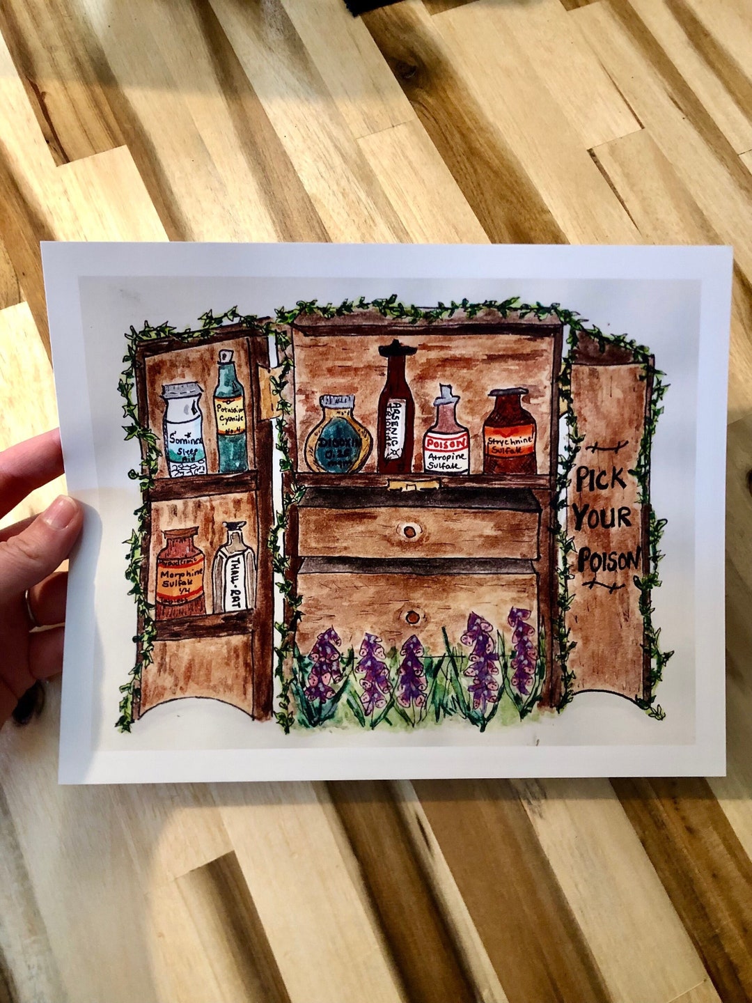 Agatha Christie’s Pick Your Poison Print, Vintage Medicine Cabinet ...