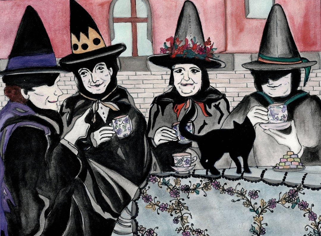 Witches Having Tea, Witch Tea Party - Etsy