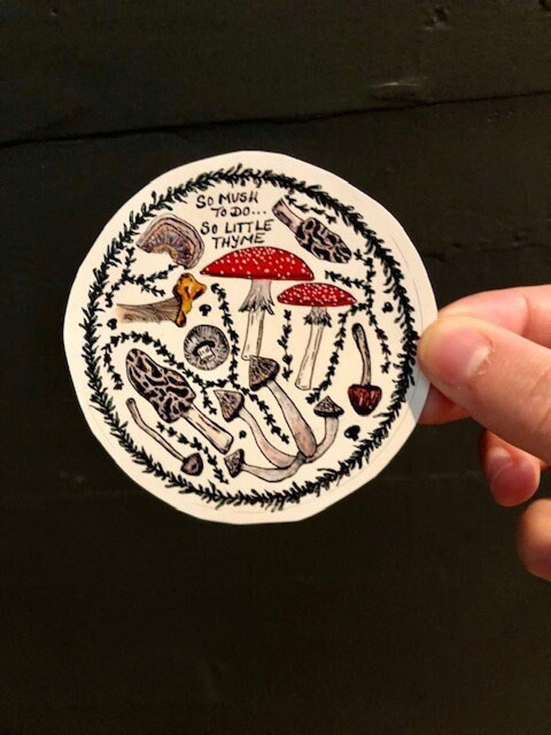 Mushroom Vinyl Sticker, Fairycore Sticker, Herb Sticker, Nature Lover ...