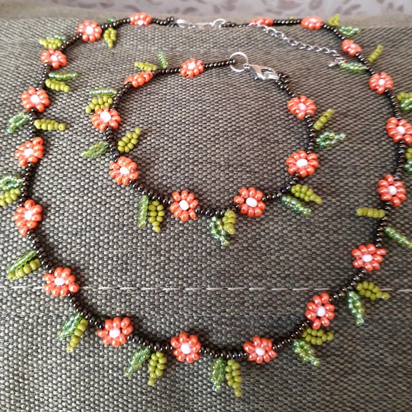 Gemstone Flower Bead - Etsy